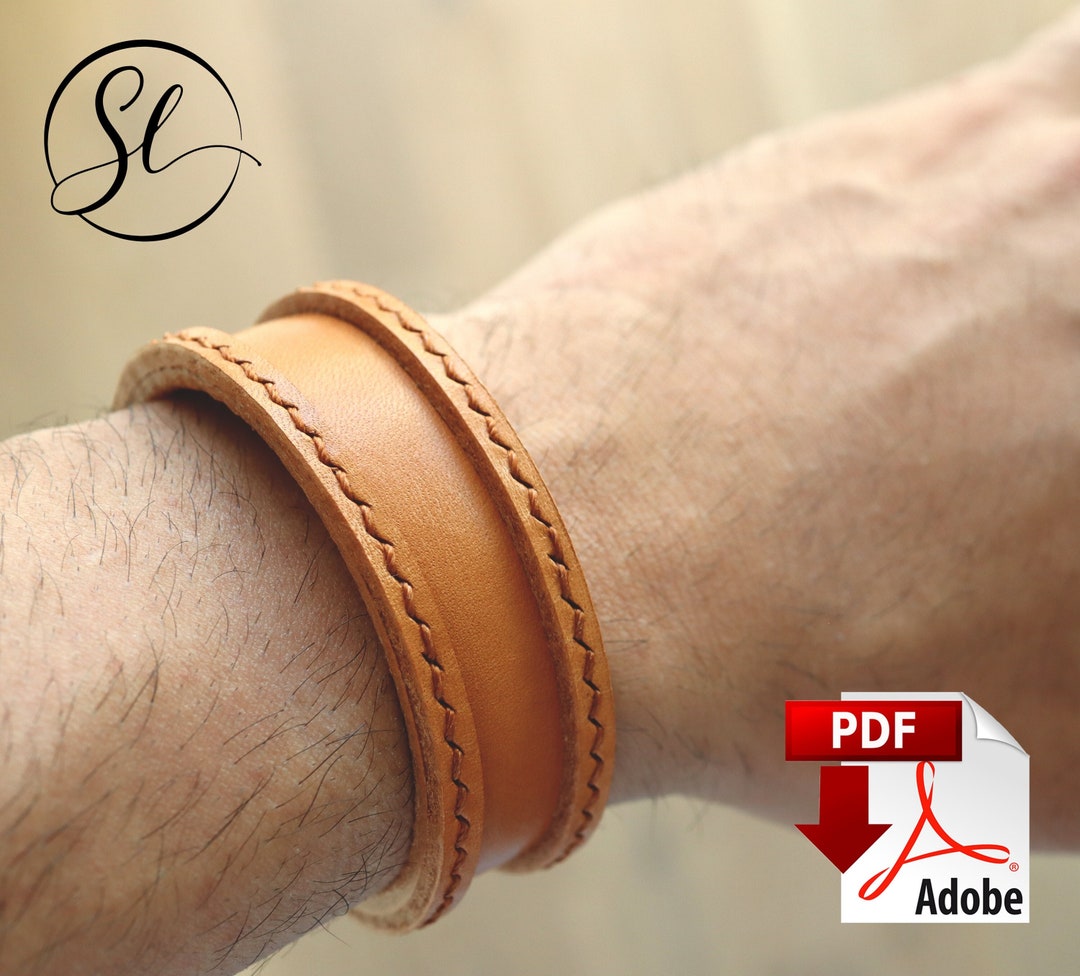 Leather Bracelet PDF File / Wristband Leather Pattern / Leather ...