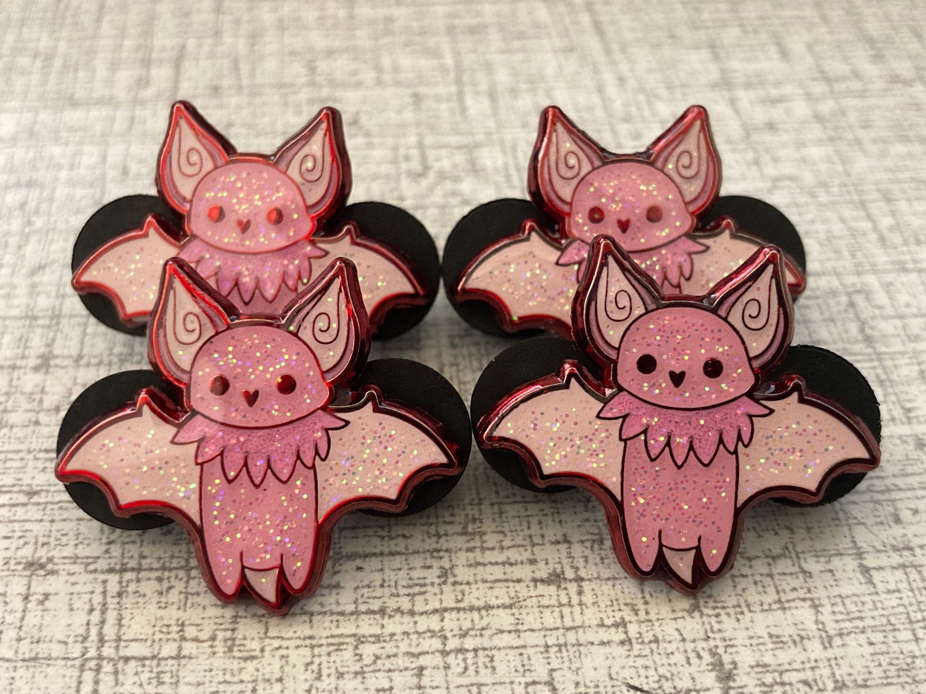 Pink Goth Emo Bat Enamel Pins- 1”, 2 Posts- Small and Perfect for ...
