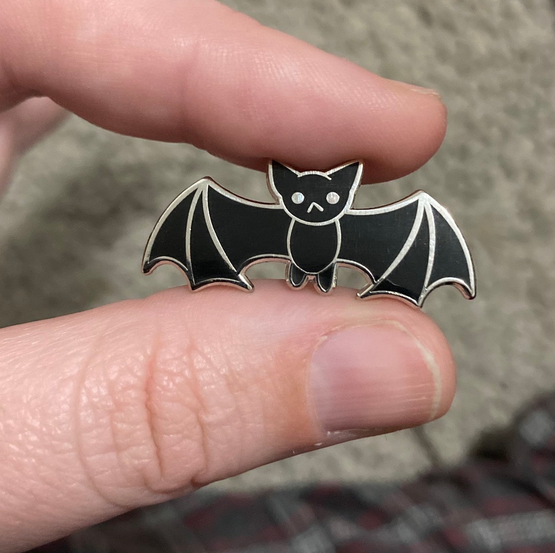 Cute Little Black Bat Small Hard Enamel Pin 1.25 Across and - Etsy