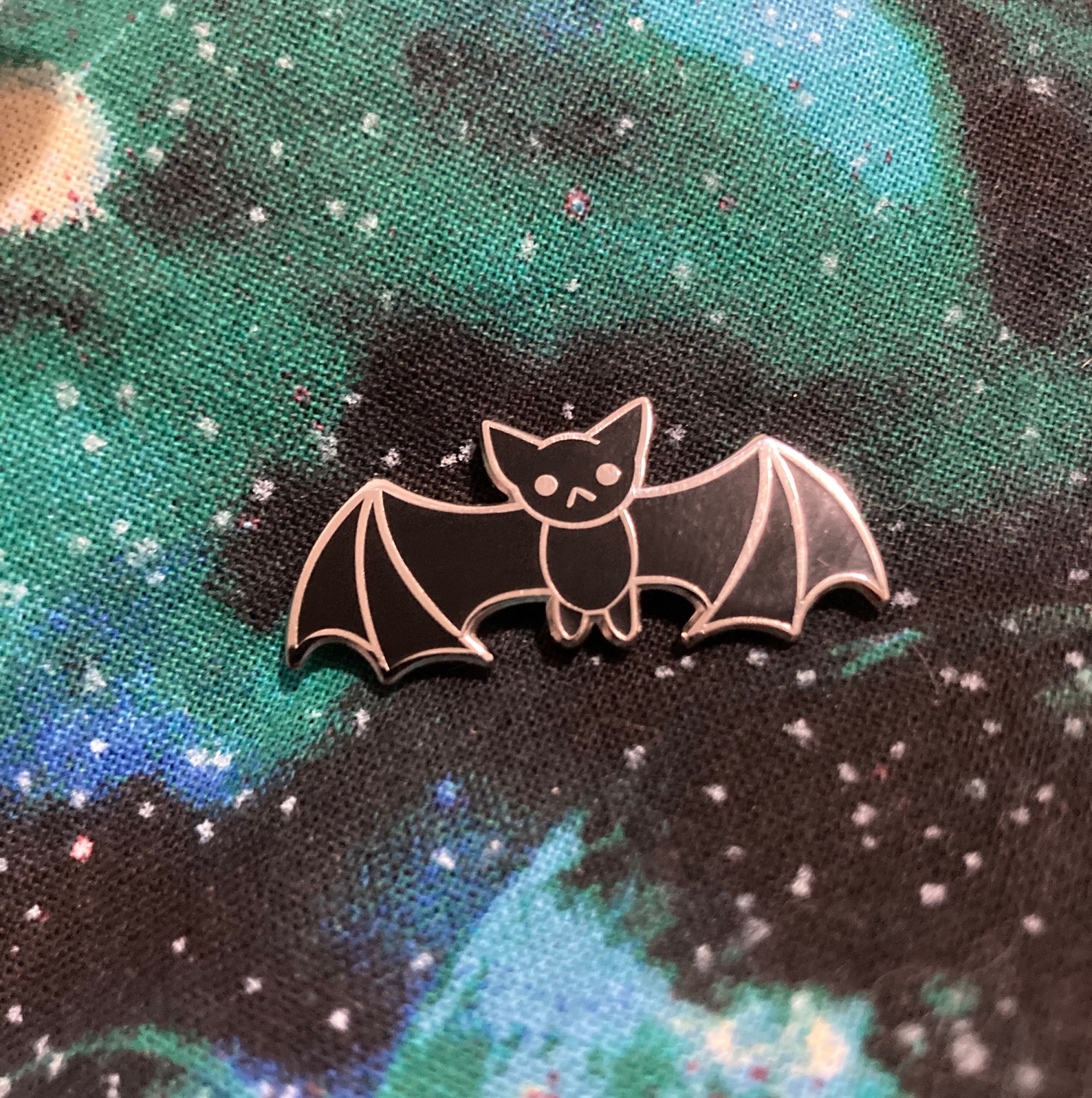 Cute Little Black Bat Small Hard Enamel Pin 1.25 Across and - Etsy