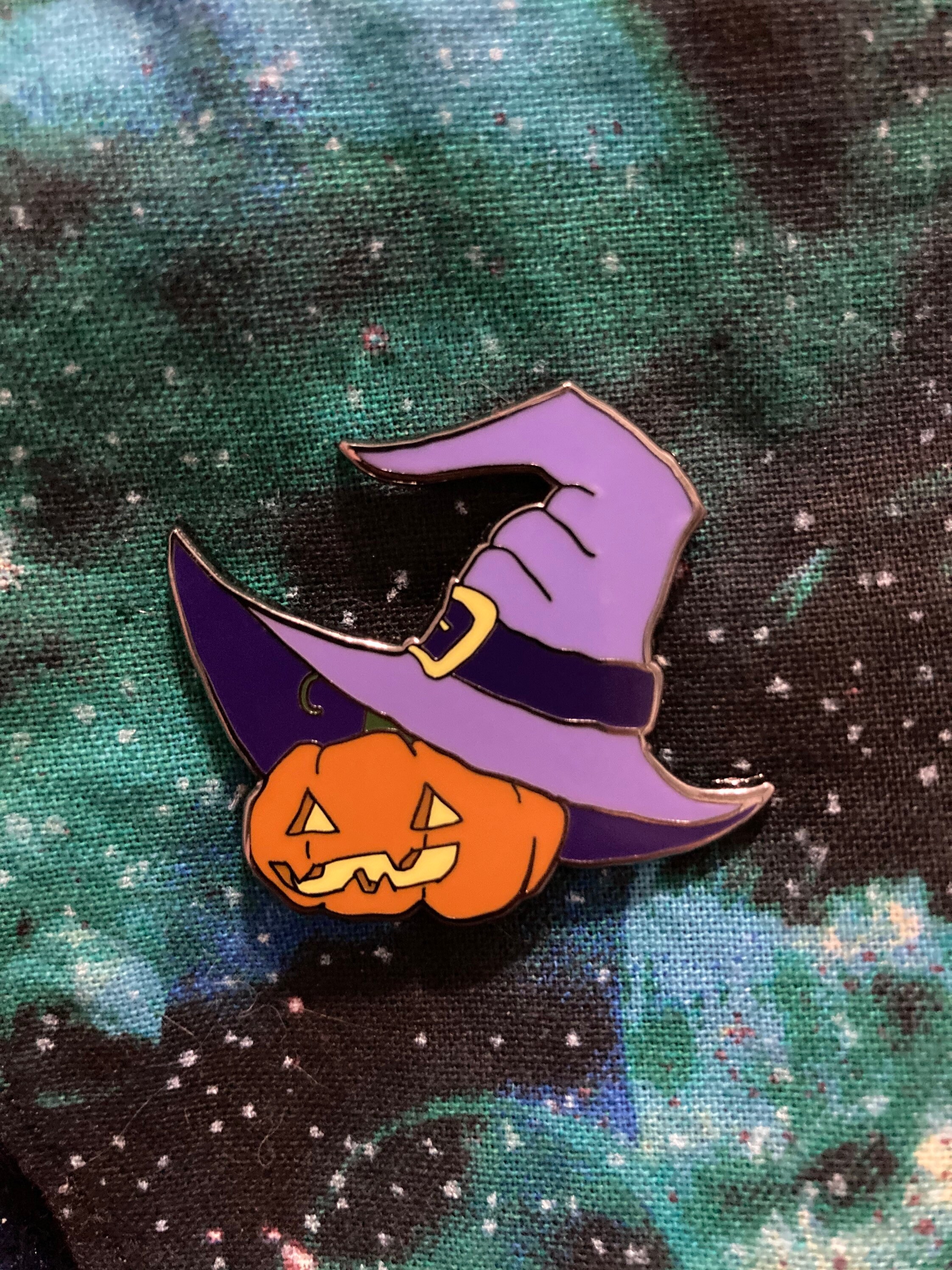 Halloween Pumpkin Enamel Pin Mage Wizard Witch Spellcaster - Etsy