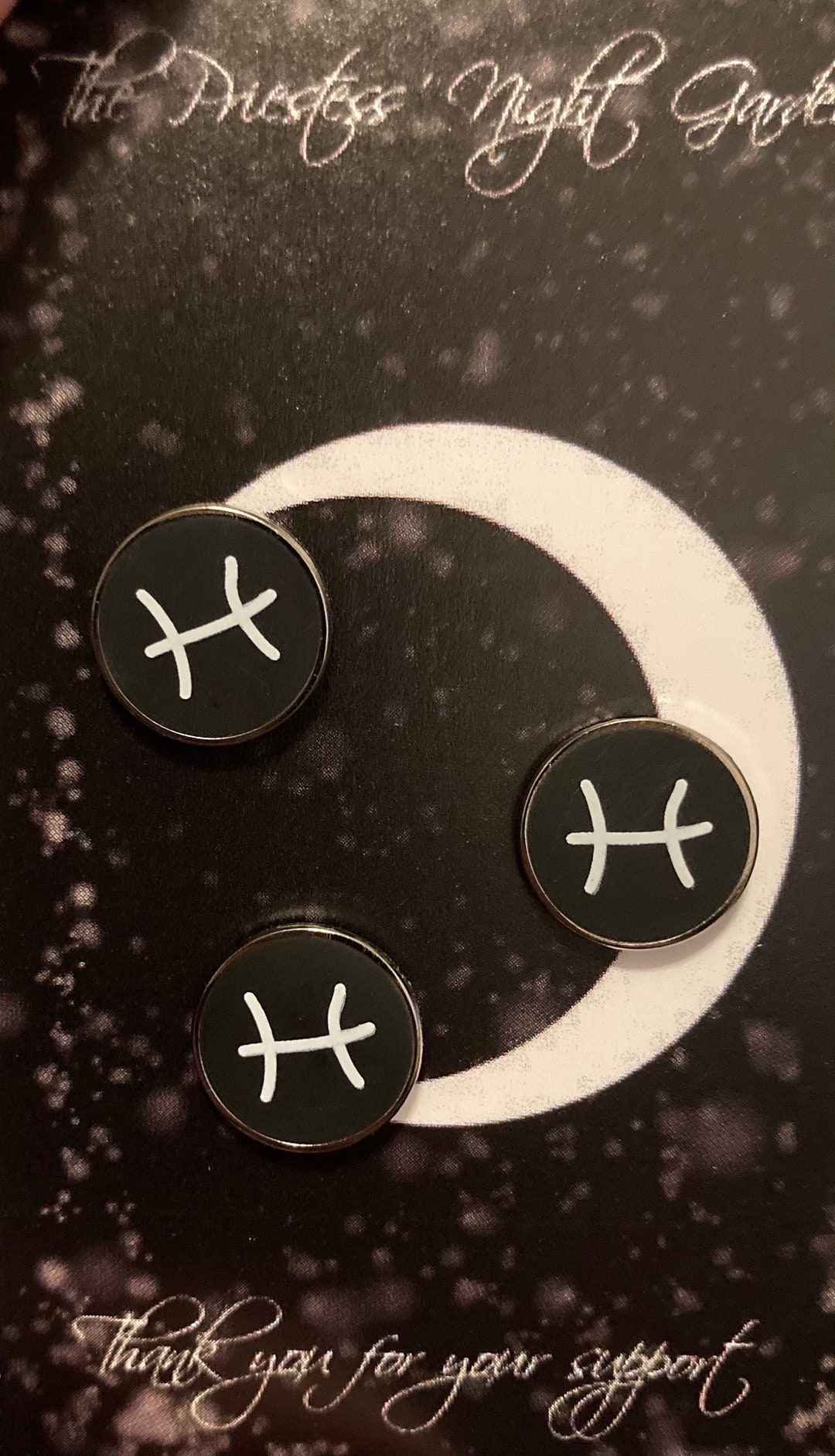 Pisces the Fish Zodiac Hard Enamel Pin- .5” Perfect for Board Fillers ...