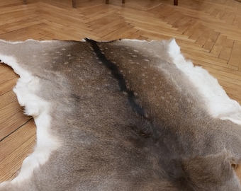 Fallow Deerskin Hide Area Rug Fur Home Decor Living Room | Etsy