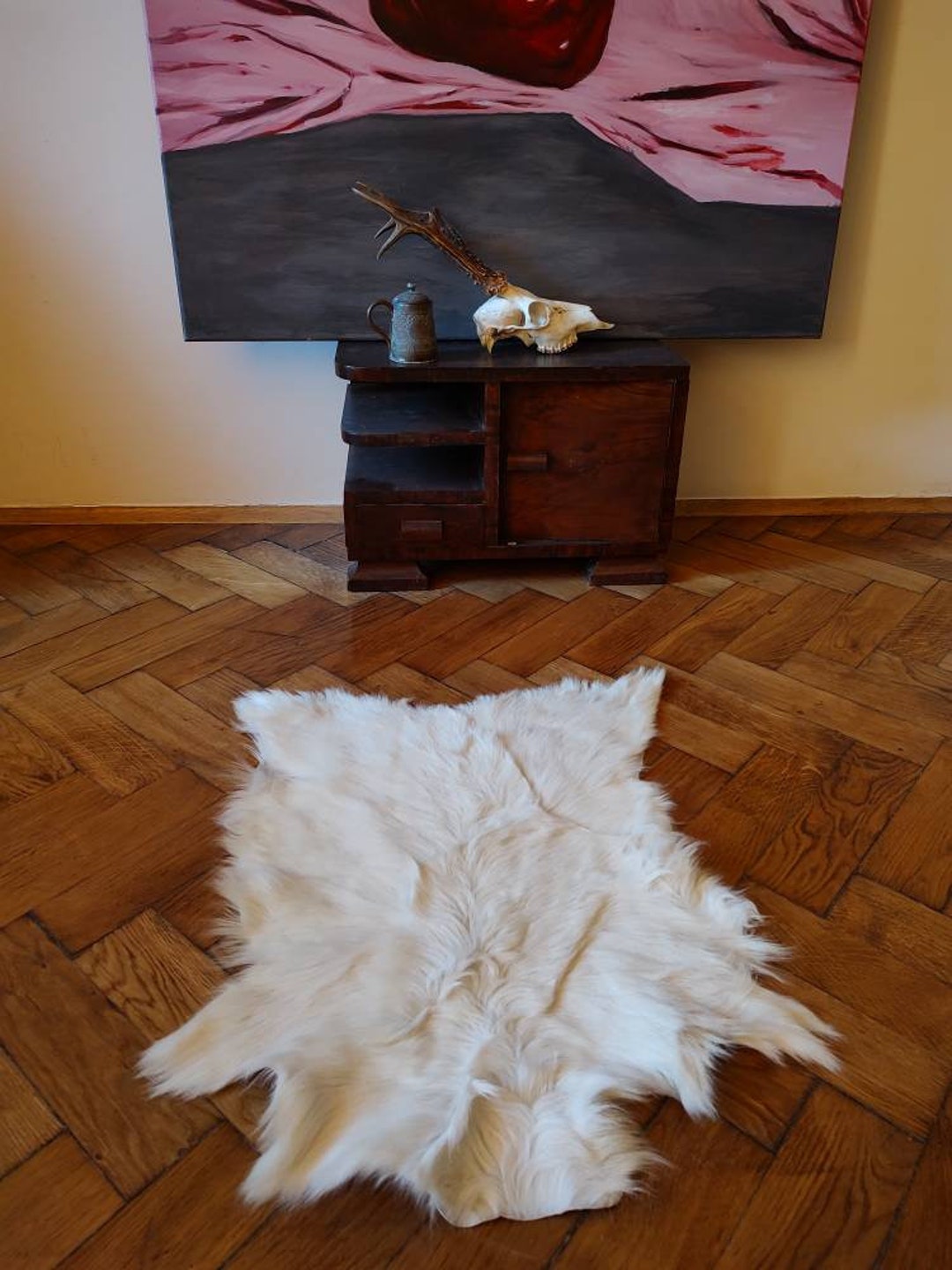 Beautiful Goatskin Goat Pelt Goat Hide Goat Fur Area Rug Fur Home Decor ...