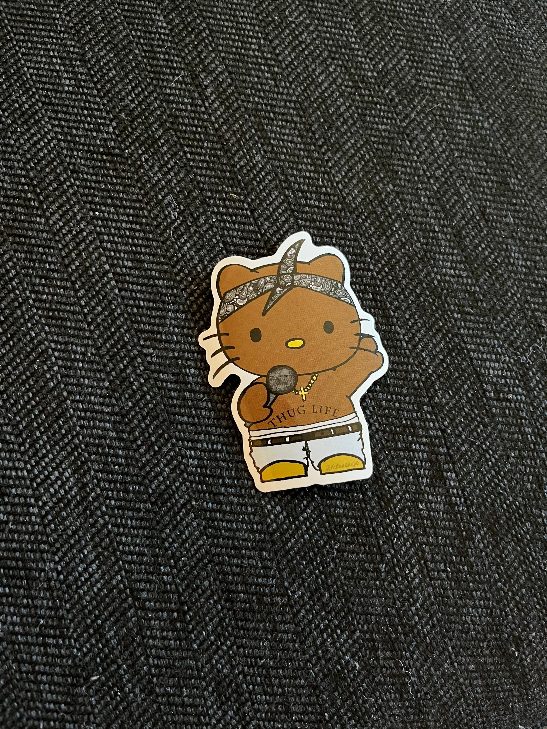 Tupac Hello Kitty / Hip Hop 4 Inch Vinyl Sticker /90s Hip Hop - Etsy