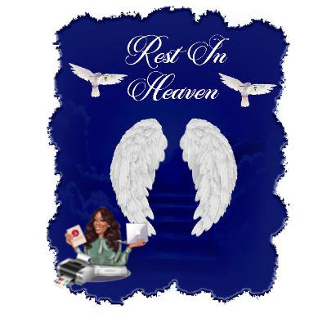 Center T-shirt PNG Design Memorial RIP Design Funeral - Etsy