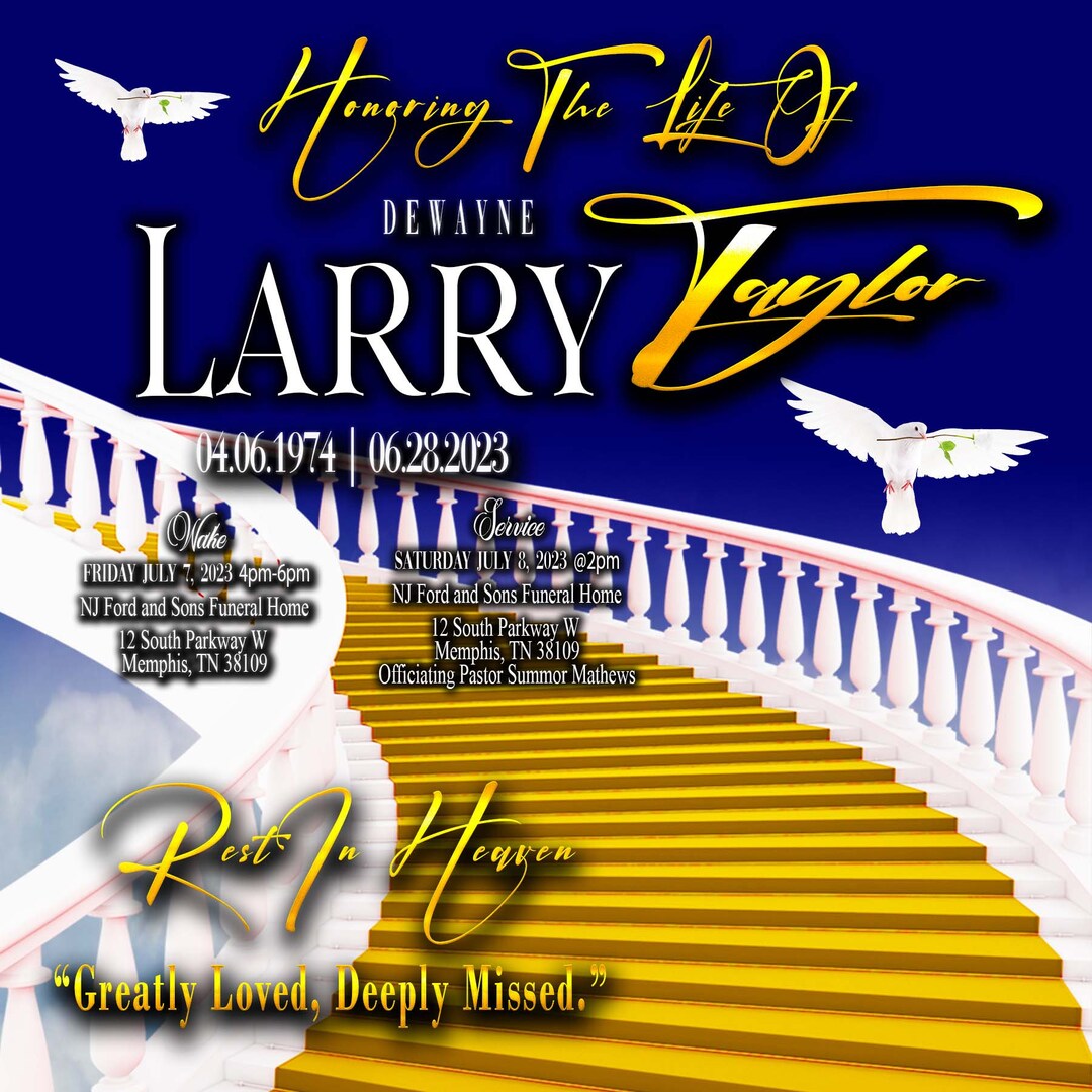 Funeral Announcement Photoshop Template. Funeral RIP Memorial, Heaven ...