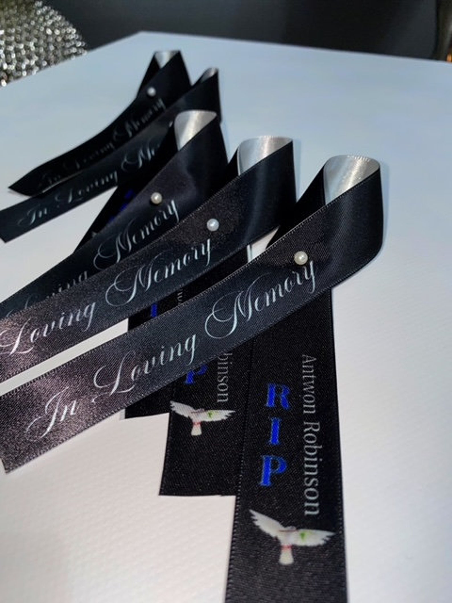 Sublimation Ribbon Photoshop CC Template for Memorials - Etsy