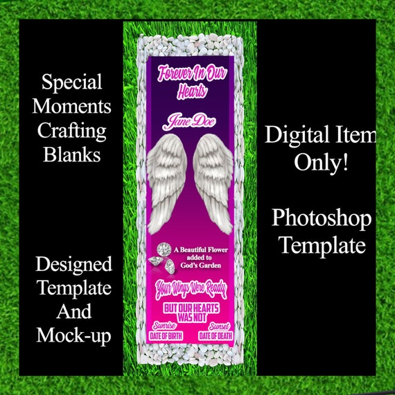 Fully Designed Digital Memorial Grave Blanket Template and | Etsy