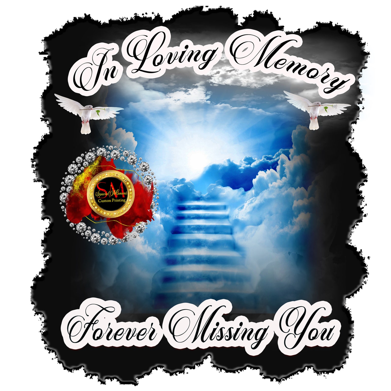 Center T-shirt PNG Design Memorial RIP Design Funeral - Etsy