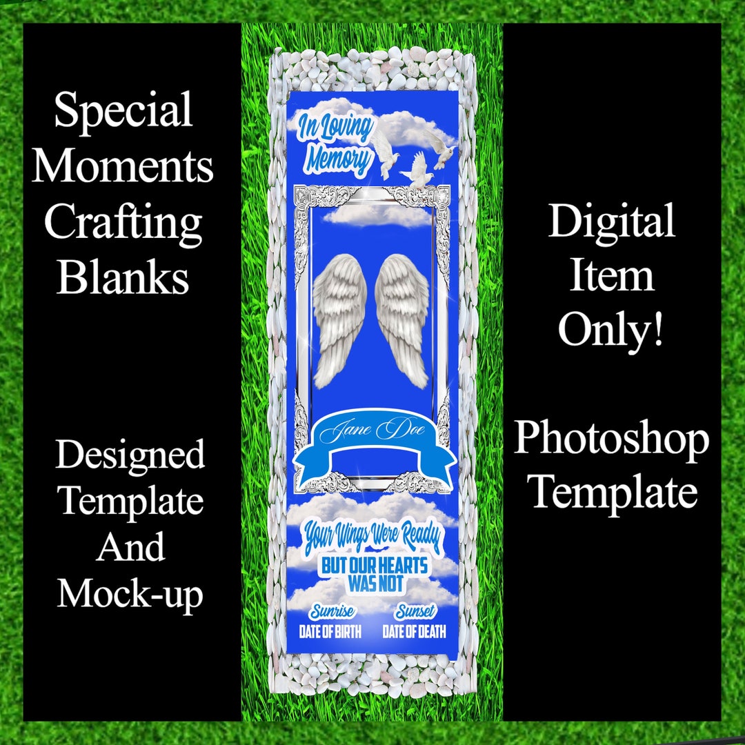 Fully Designed Memorial Graveyard Blanket Cover Template and Mockup ...