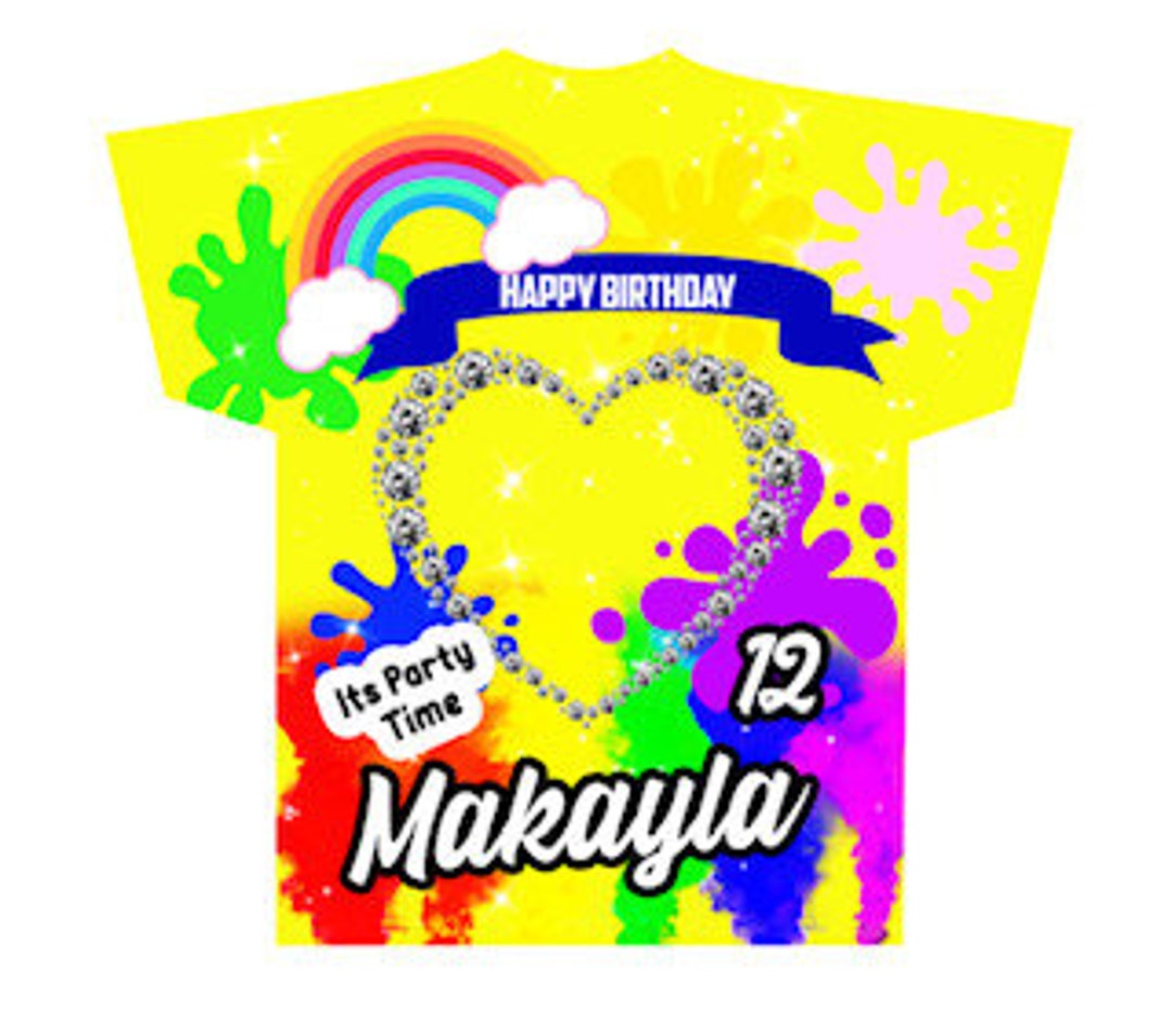 Fully Designed Editable Happy Birthday Sublimation All Over T-shirt ...