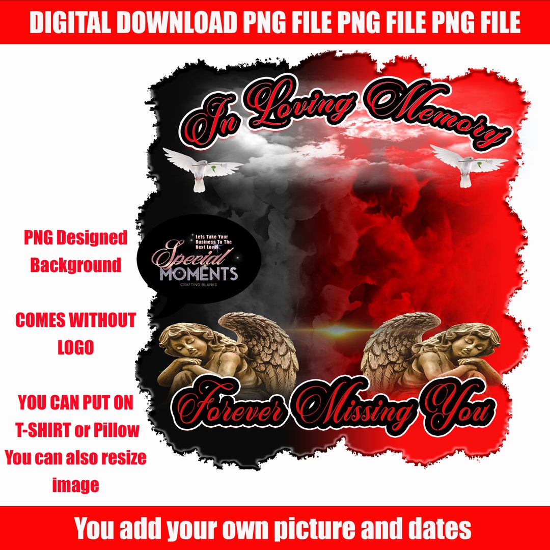 Center T-shirt PNG Design Memorial RIP Design Funeral - Etsy