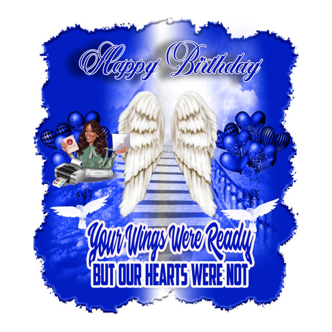 Center T-shirt PNG Design Memorial RIP Design Funeral - Etsy