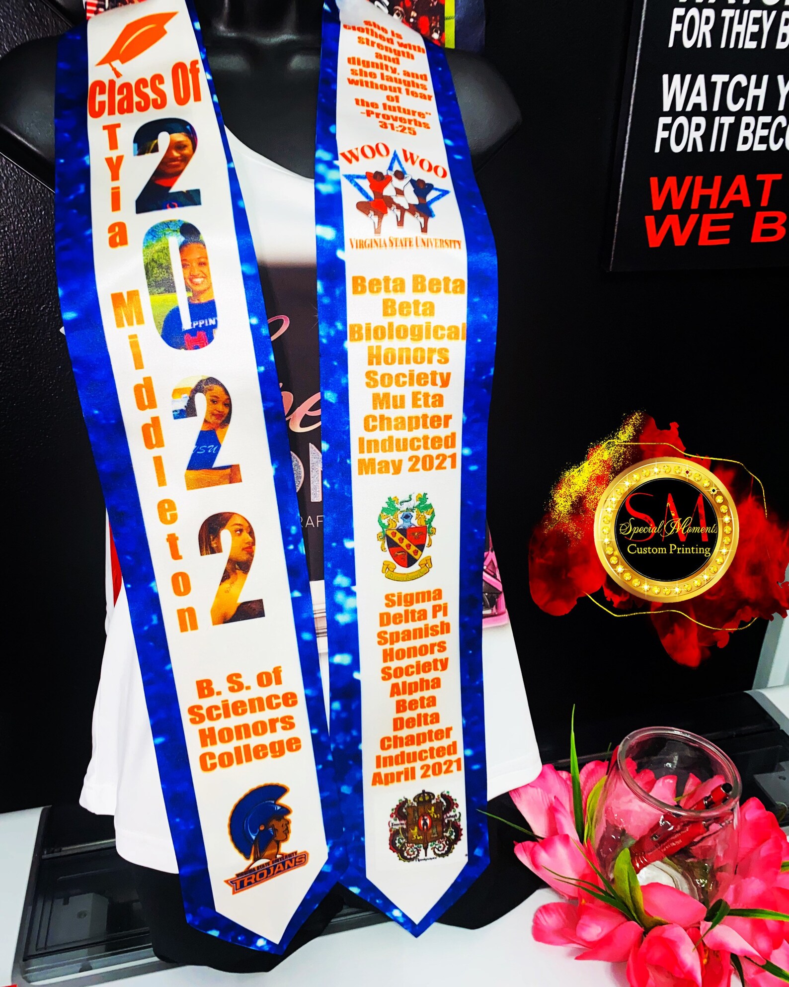 Custom Graduation Stole/ Grad Stole Class of 2022 - Etsy