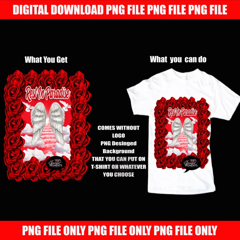 Center T-shirt PNG Design Memorial RIP Design Funeral - Etsy