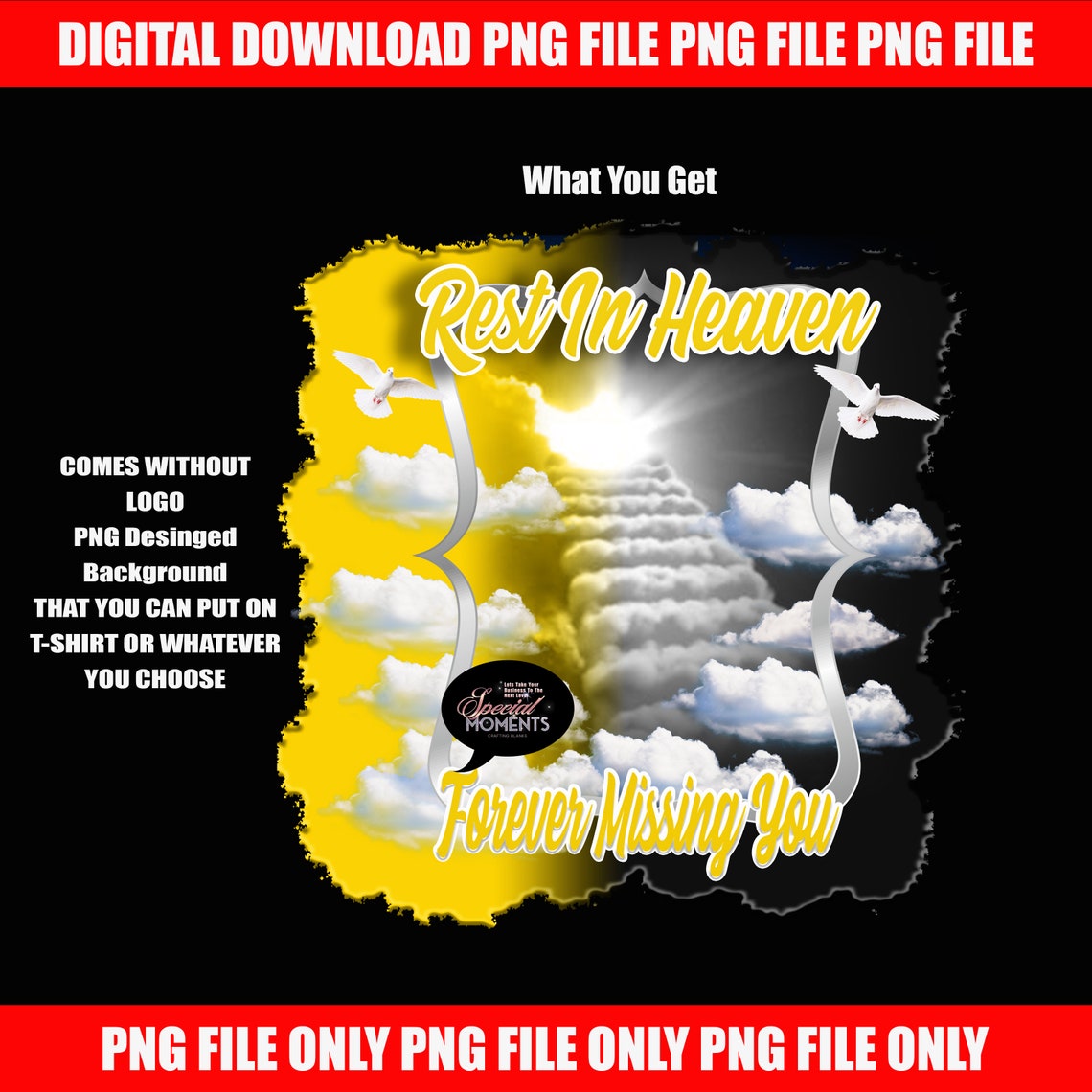 Center T-shirt PNG Design Memorial RIP Design Funeral - Etsy
