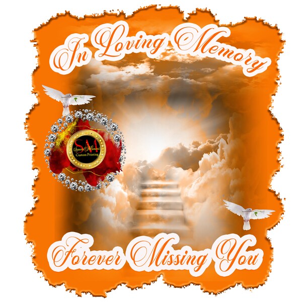 Orange Memorial Background - Etsy