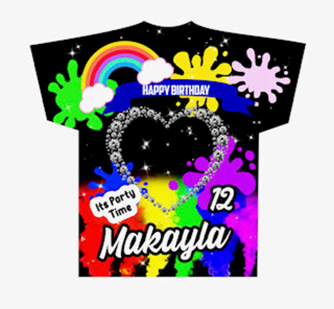 Fully Designed Editable Happy Birthday Sublimation All Over T-shirt ...
