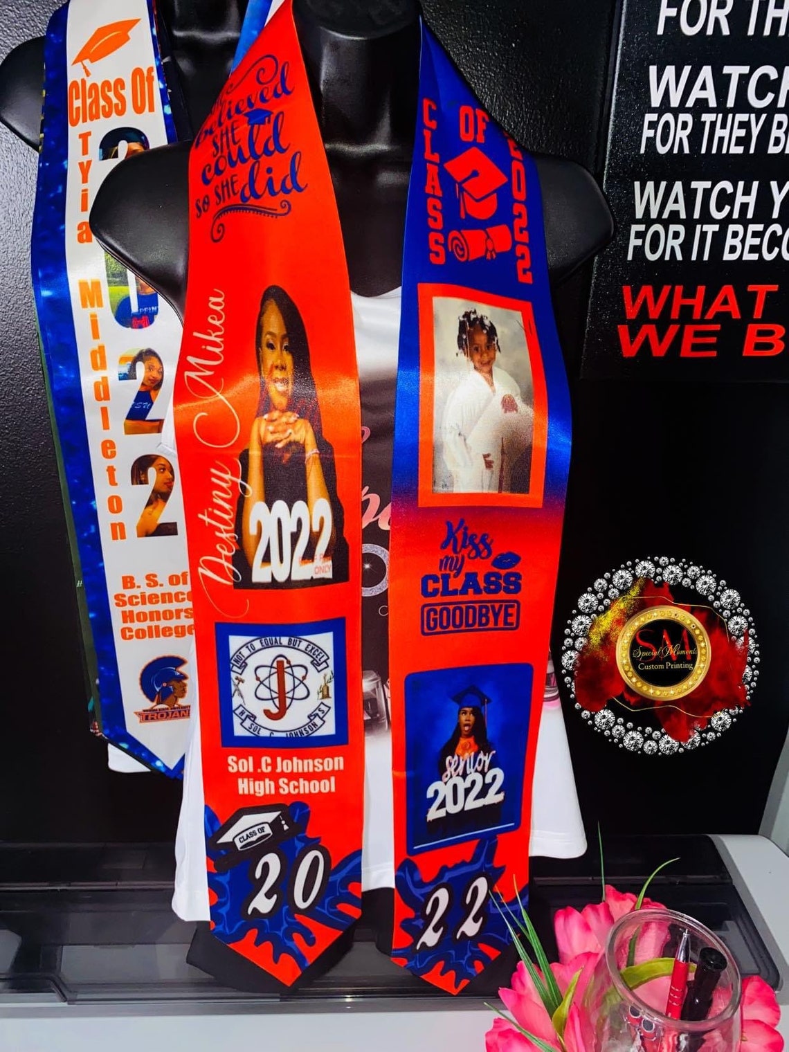 Custom Graduation Stole/ Grad Stole Class of 2022 - Etsy