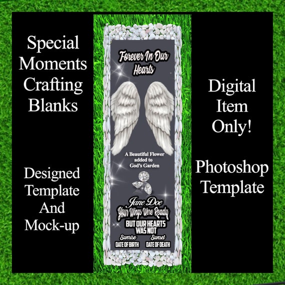 Fully Designed Digital Memorial Grave Blanket Template and | Etsy