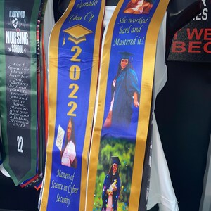 Custom Graduation Stole/ Grad Stole Class of 2024\ Sash/ Class of 2024 ...