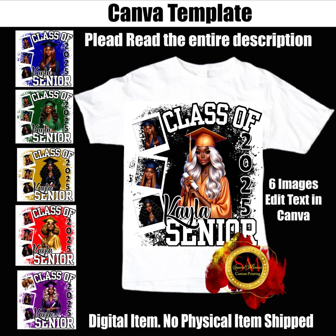 Class of 2025 Canva Grad Design Bundle, Editable in Canva Only, 2025 ...