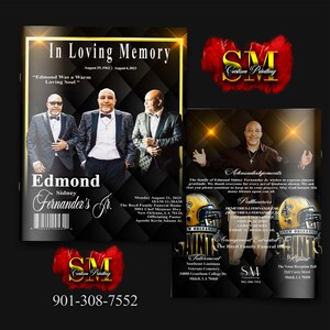 Custom Funeral Programs | 8-page Obituary Design & Print | Celebration ...