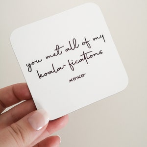 Custom Text Personalised Wooden Coaster, Minimalist Style Text Only ...