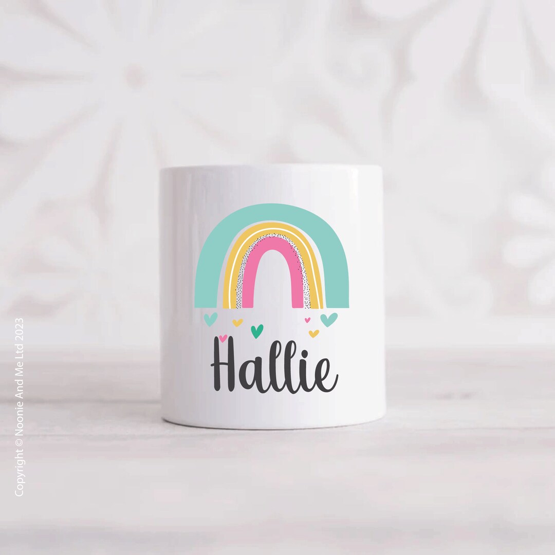 Personalised Rainbow Money Box | Custom Name Initial | Gift for Her ...