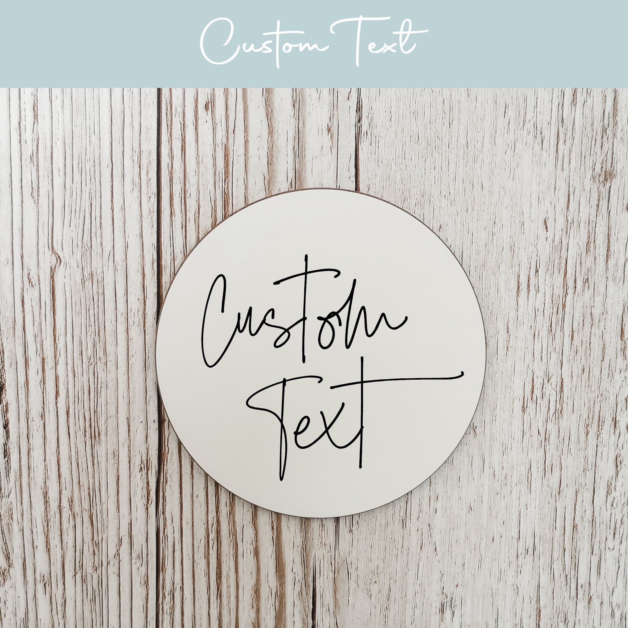 Custom Text Personalised Wooden Coaster Gift for Her Gift | Etsy