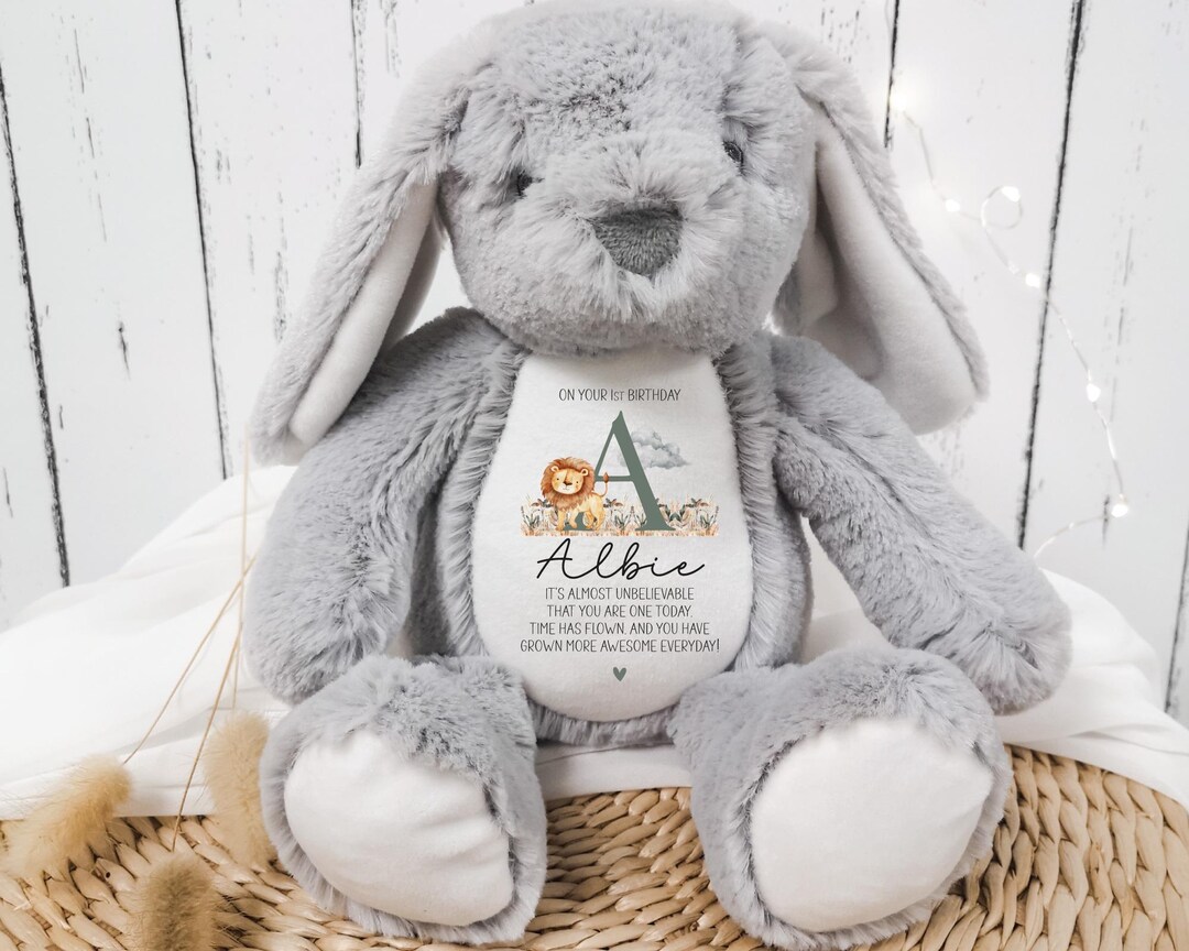 1st Birthday Personalised Poem Teddy, First Birthday, New Baby Gift ...