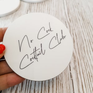 Custom Text Personalised Wooden Coaster, Minimalist Style Text Only ...