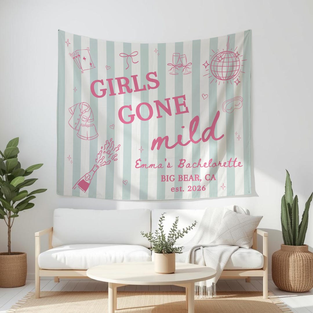 Girls Gone Mild Bachelorette Banner, Girls Night in Sign, Custom Banner ...
