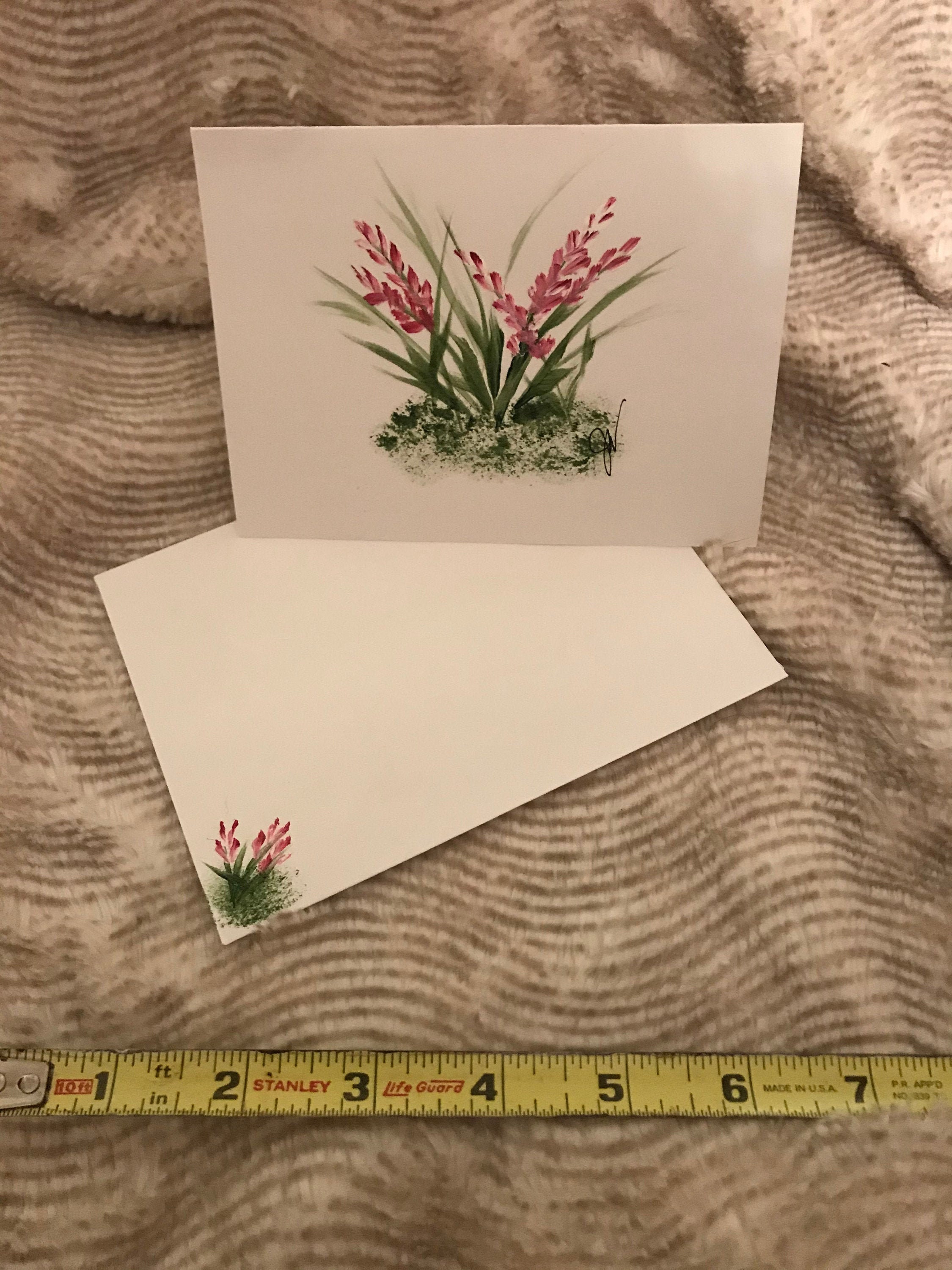 Original, Hand-painted Wildflower Blank Note Cards W/coordinating Env ...
