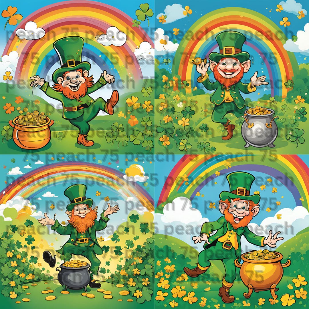 Funny Leprechaun Clipart 8 Whimsical St Patrick’s Day JPG Images Irish ...