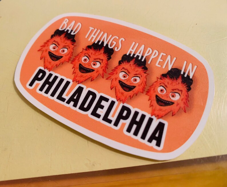 Gritty Bad Things Happen in Philadelphia Philly Stickers Gritty ...