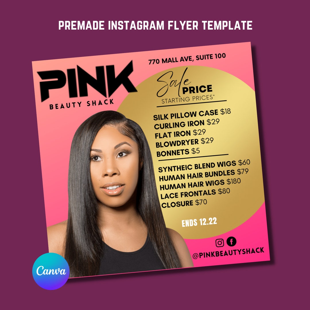 Beauty Shop Flyers, Instagram Flyers, Promo Flyers, Social Media Flyers ...
