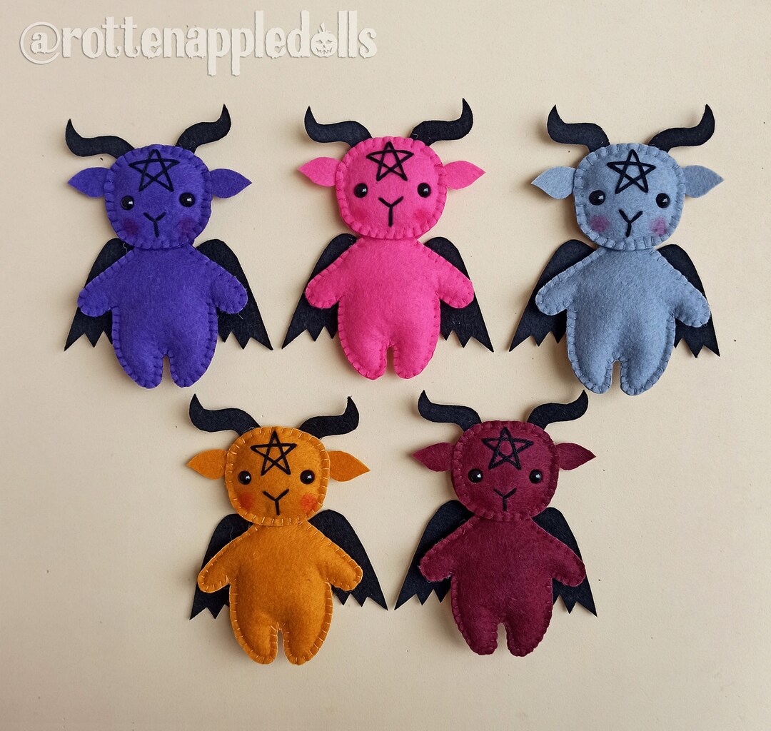 Baphomet. Cute Felt Baphomet. Baphomet Demon. Satanic Baphomet. Creepy ...