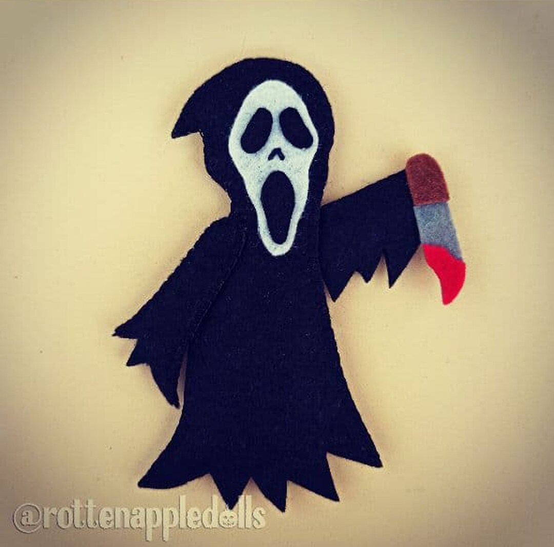 GHOSTFACE Felt Doll, Evil Red or Valentine's Day. Scream Movies Tiny ...