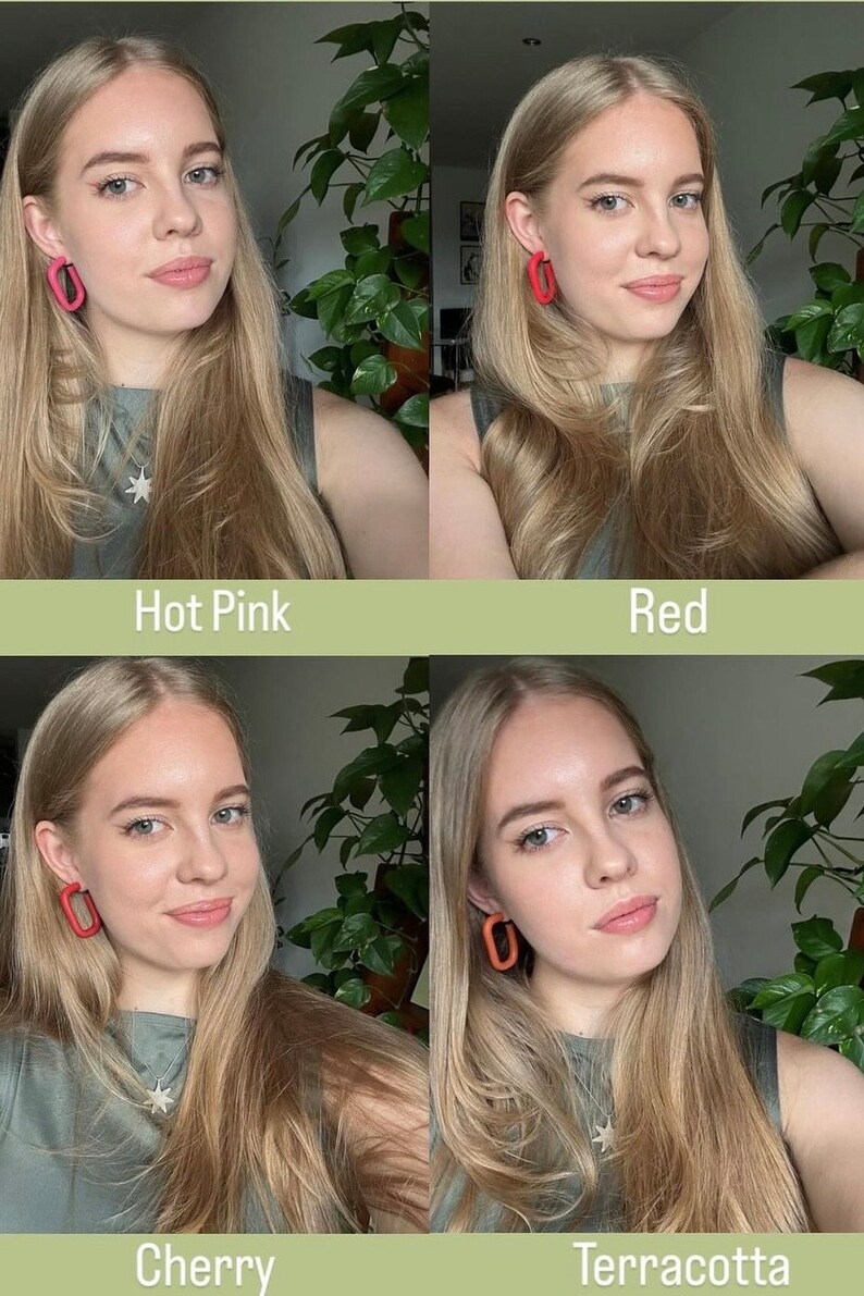 RECTANGULAR HOOPS - Statement Clay Earrings | Funky and Fun Jewellery ...