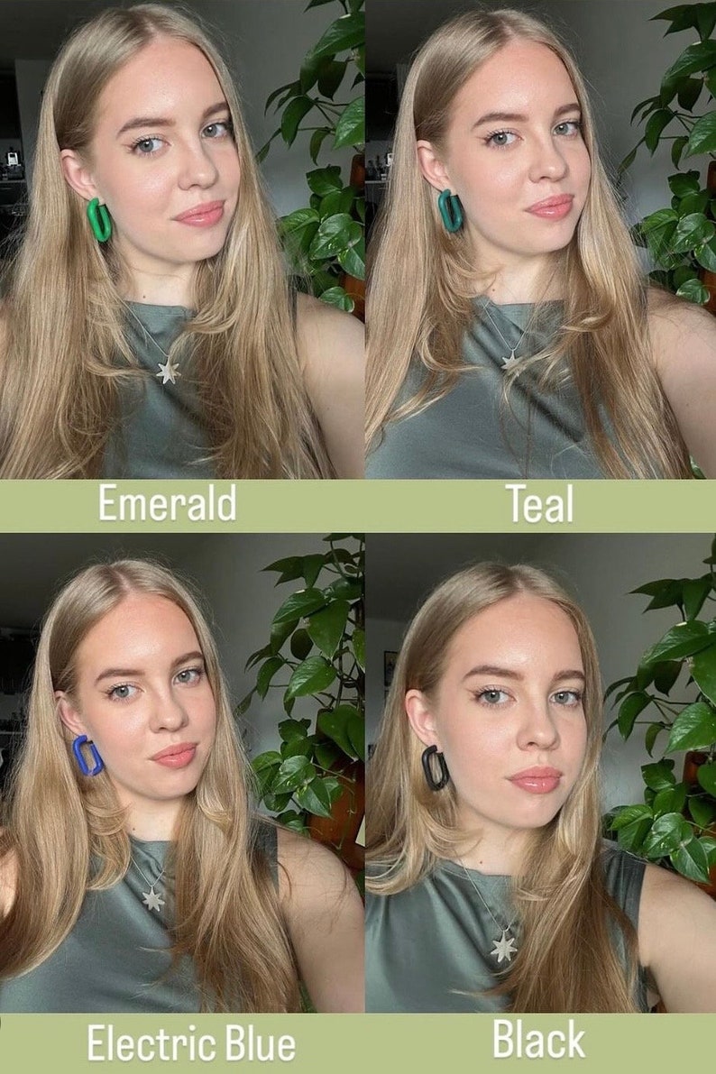 RECTANGULAR HOOPS - Statement Clay Earrings | Funky and Fun Jewellery ...