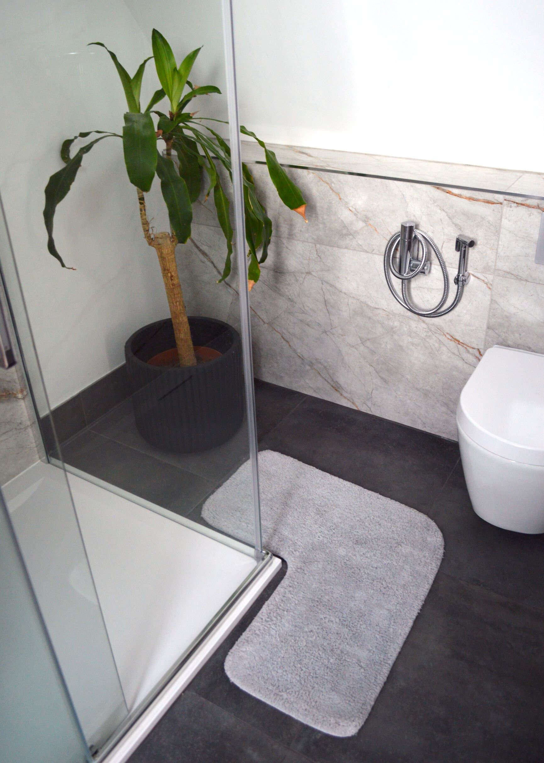 Corner Shower Mat 70 X 35cm 100% Cotton L-shaped Bath Mat - Etsy