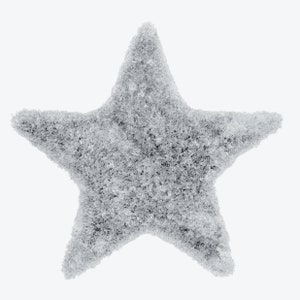 Luxury Shaggy Rug Star Shaped Fluffy Bath Mat, Fun Nursery Kids Bedroom ...