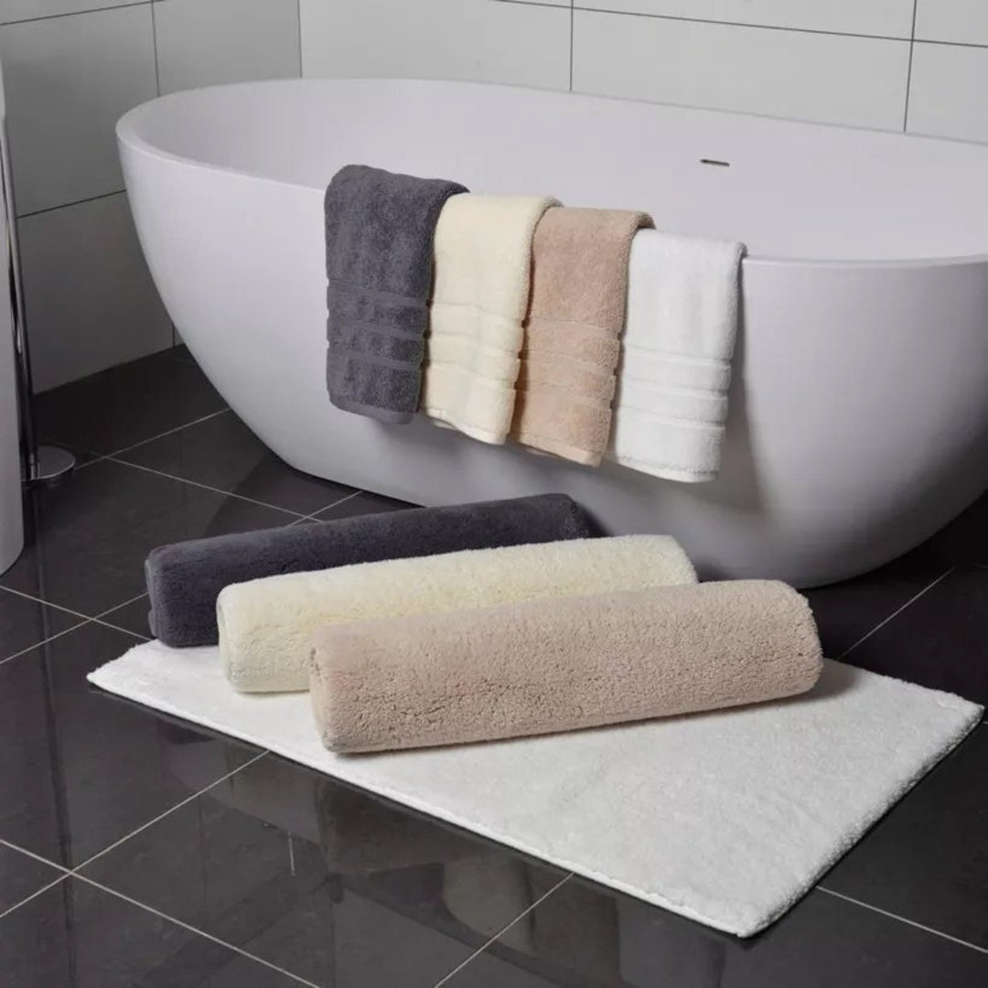 Luxury Bath Mat 50 X 80cm Deep Pile Thick Bathmat Long Lasting 250 ...
