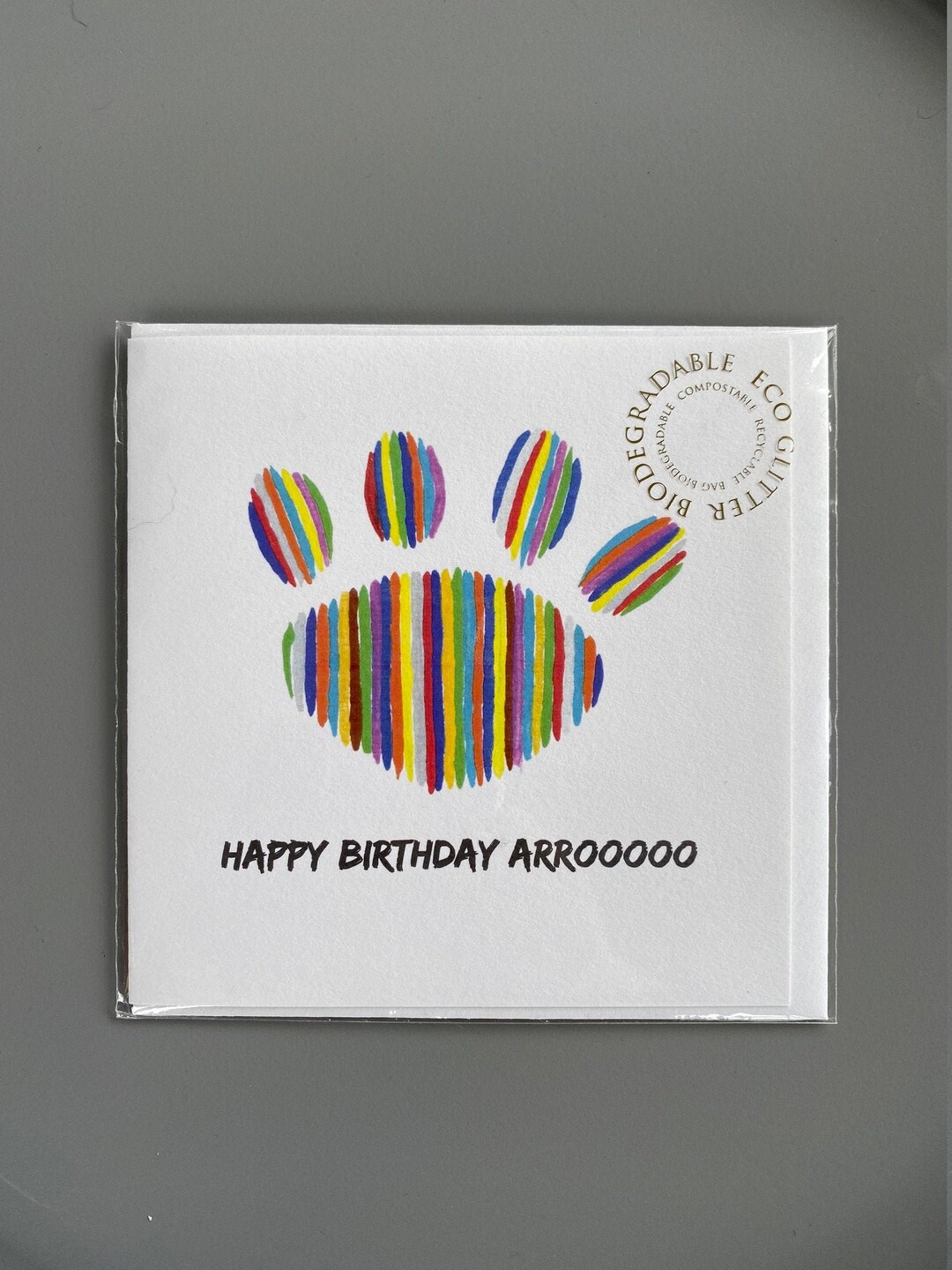 Happy Birthday Paw Print Card, Scottie Dog Card, Pet Owner Card, New ...