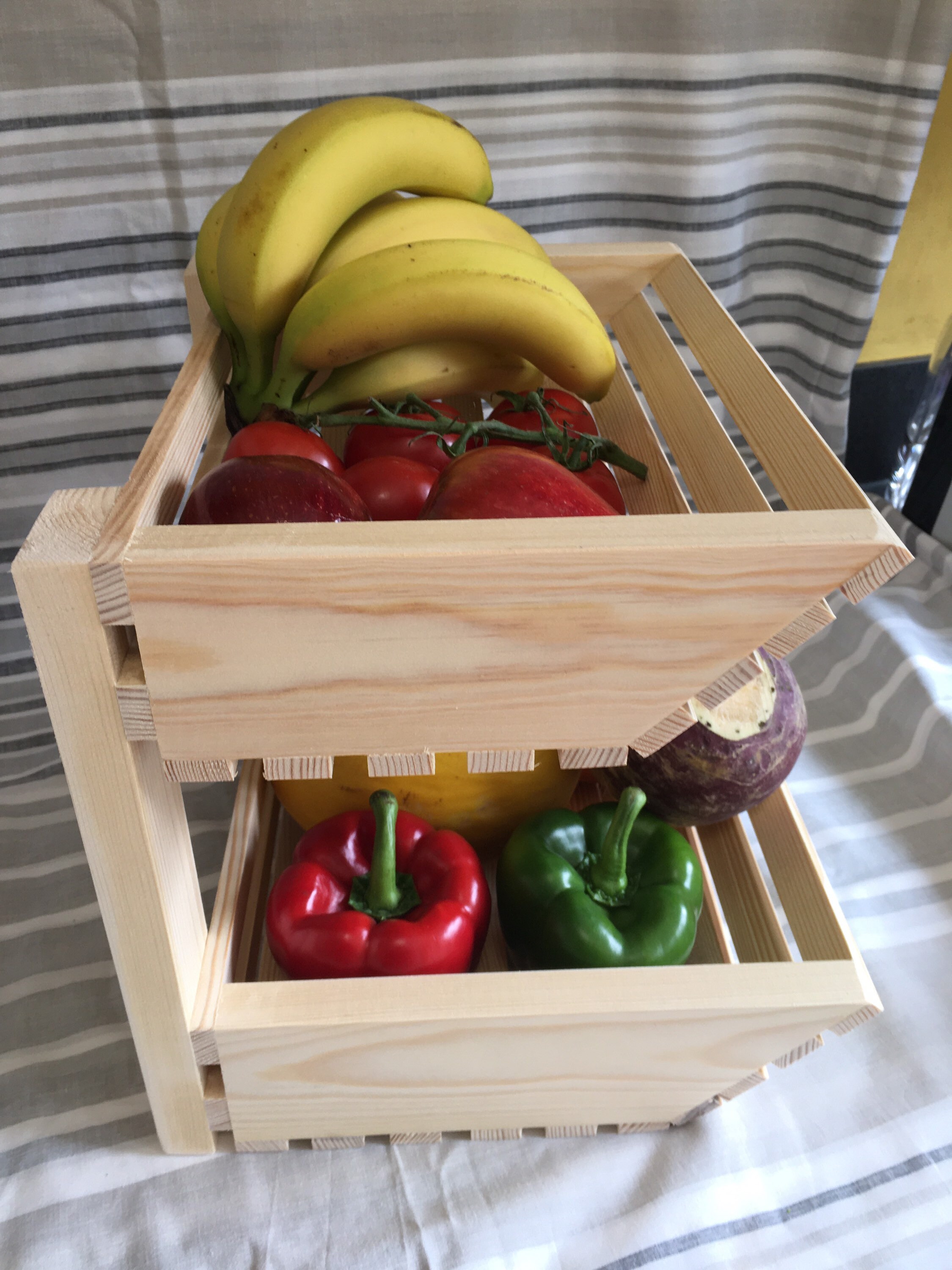 2 tierVegetable rack handmade fruit stand vegetable rack two | Etsy