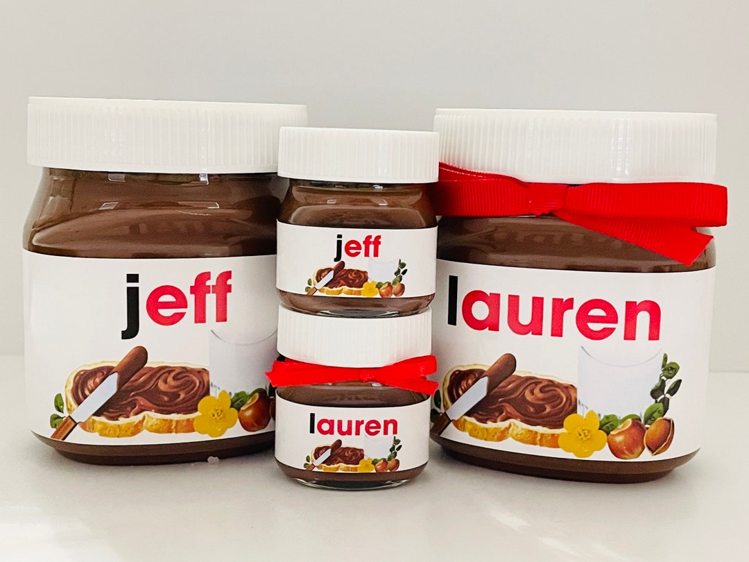 Personalized Nutella Jars Custom Nutella Gift Name Gift - Etsy