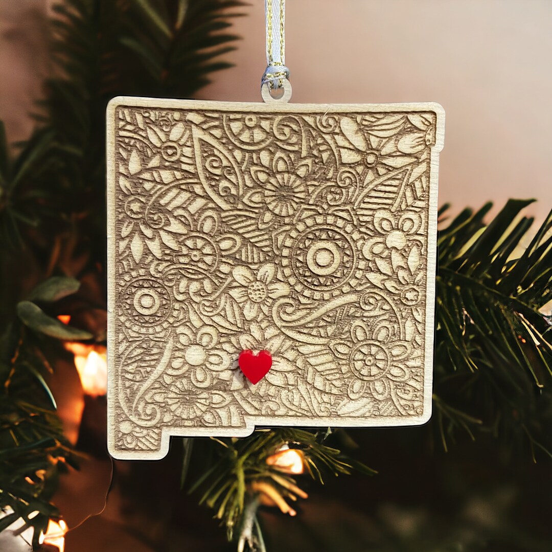 New Mexico Ornament Gift, Wedding Destination Favor, State Pride ...