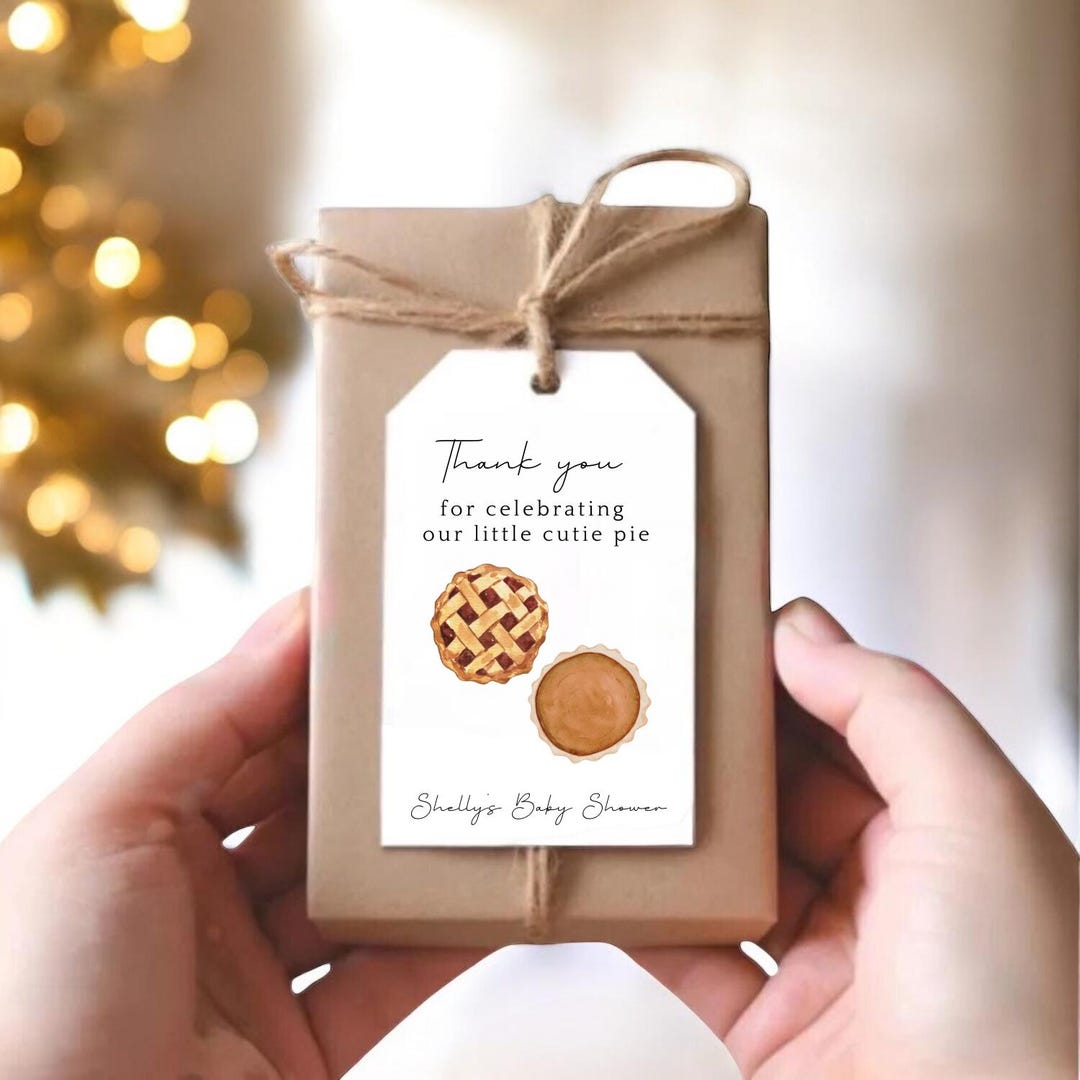 Cutie Pie Gift Tags [baby Shower Favor Tags, Fall Baby Labels, Thank ...